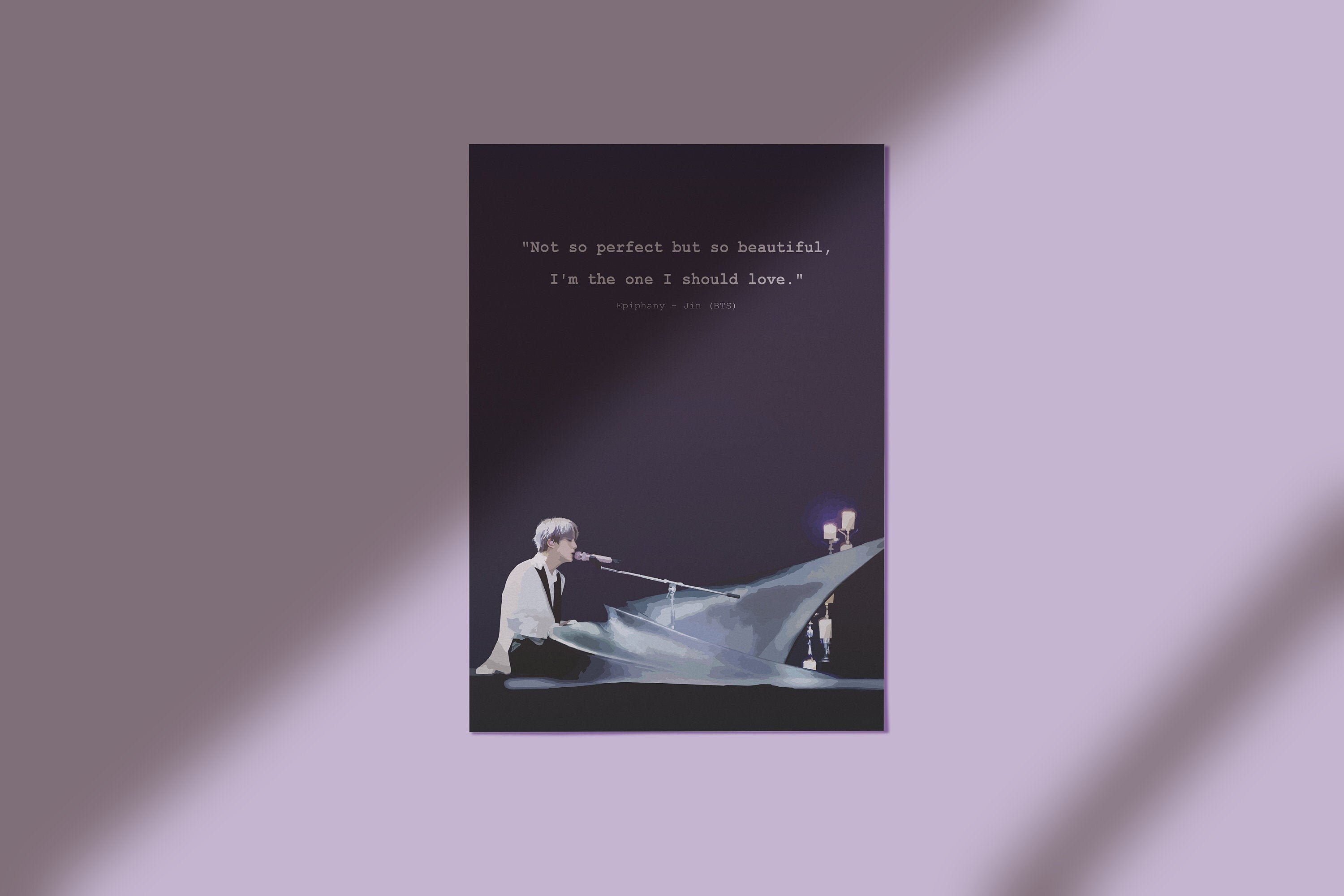Epiphany Wall Art, BTS Poster, Lyrics Poster, Quote BTS Songs Poster ...