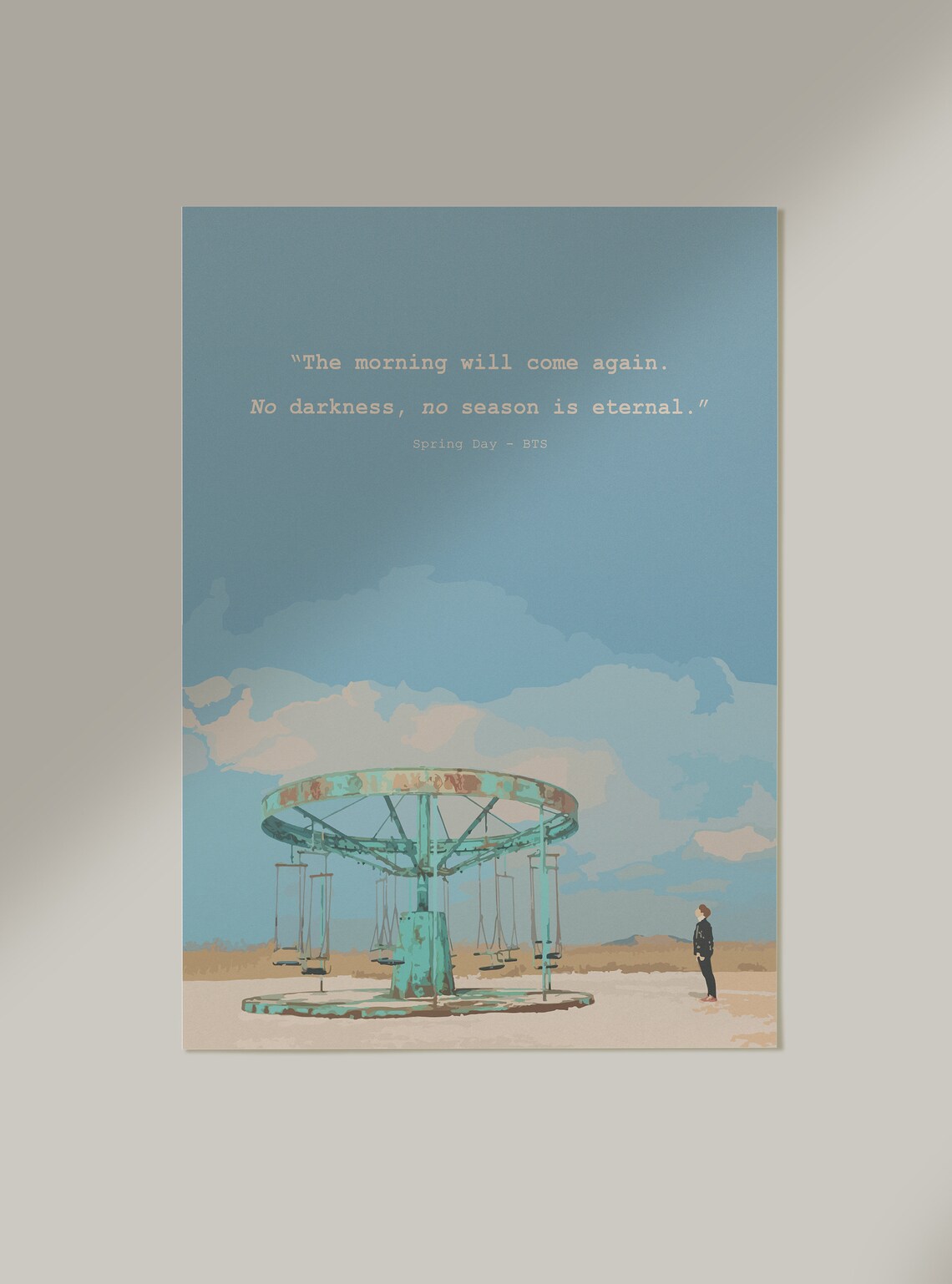 Spring Day Wall Art, BTS Poster, Lyrics Poster, Quote BTS Songs Poster ...