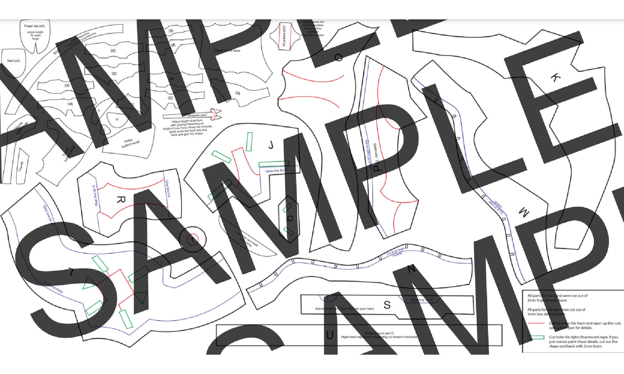 Vash the Stampede Arm Pattern Cosplay PDF - Etsy UK