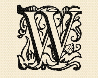 Letter w svg | Etsy