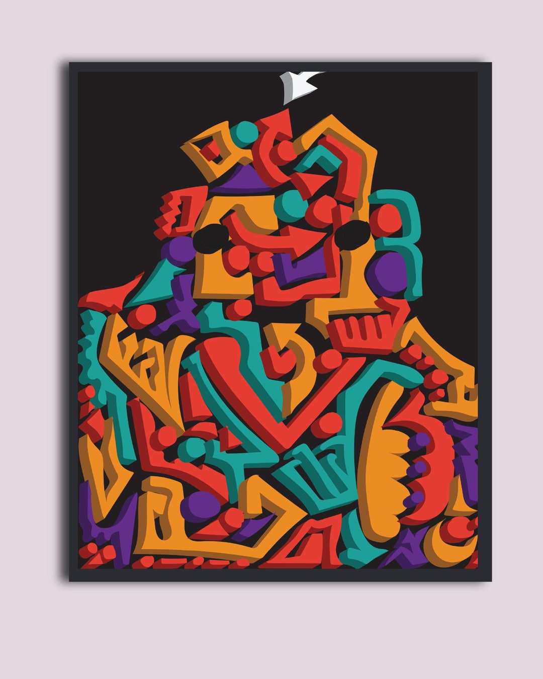 Inside Out, Abstract Printable Art, Bright Colors, Vibrant Display ...