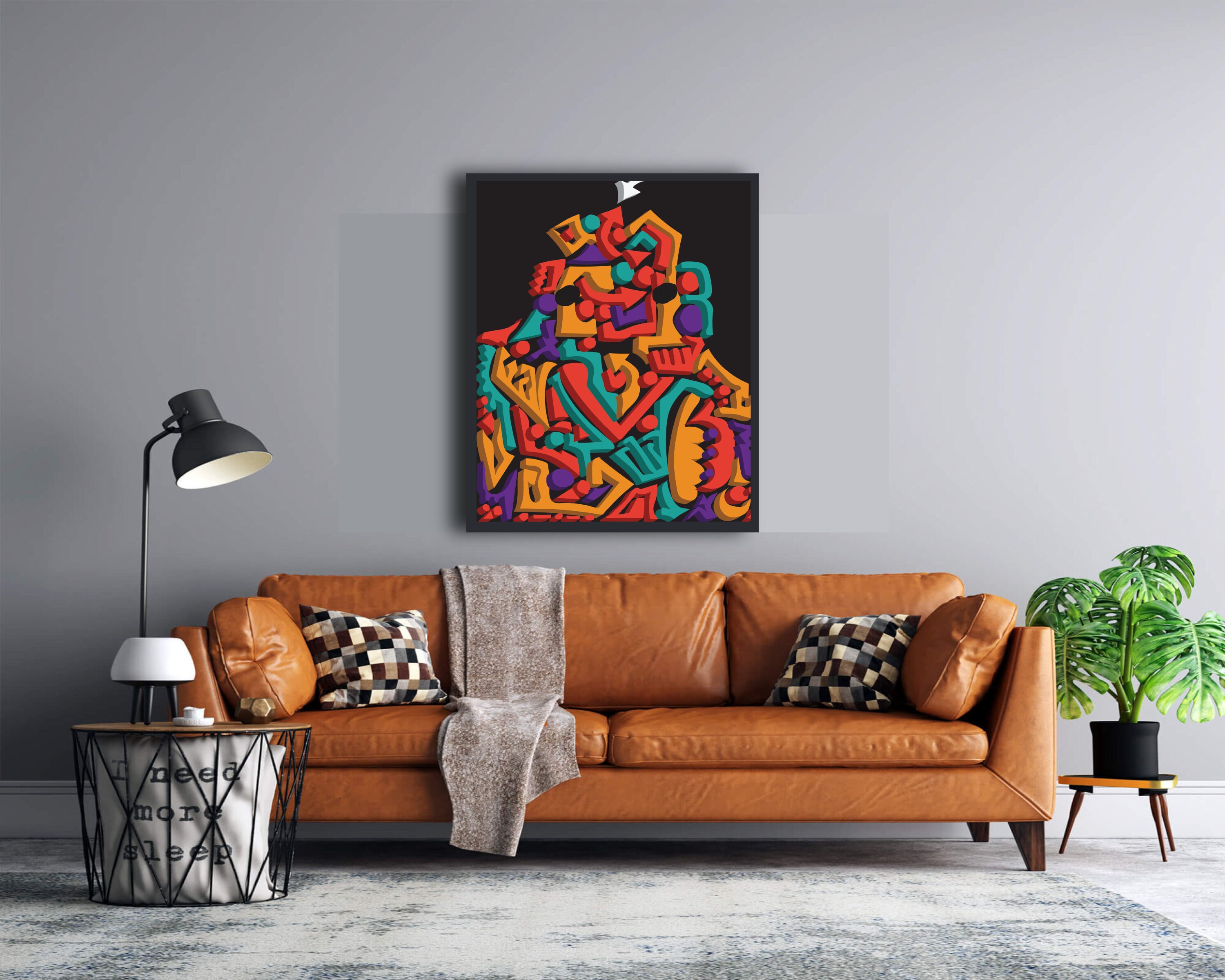 Inside Out, Abstract Printable Art, Bright Colors, Vibrant Display ...