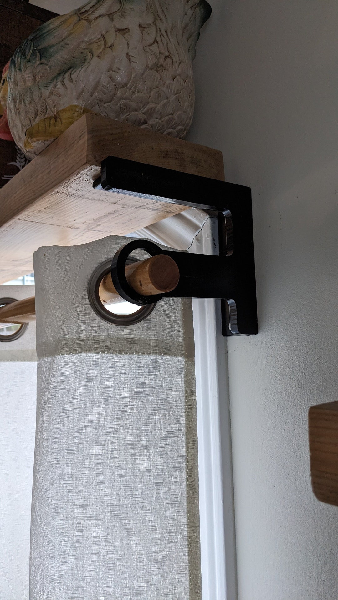 Curtain Pole Supports, Shelf Bracket Home Decor, Pole Holder - Etsy