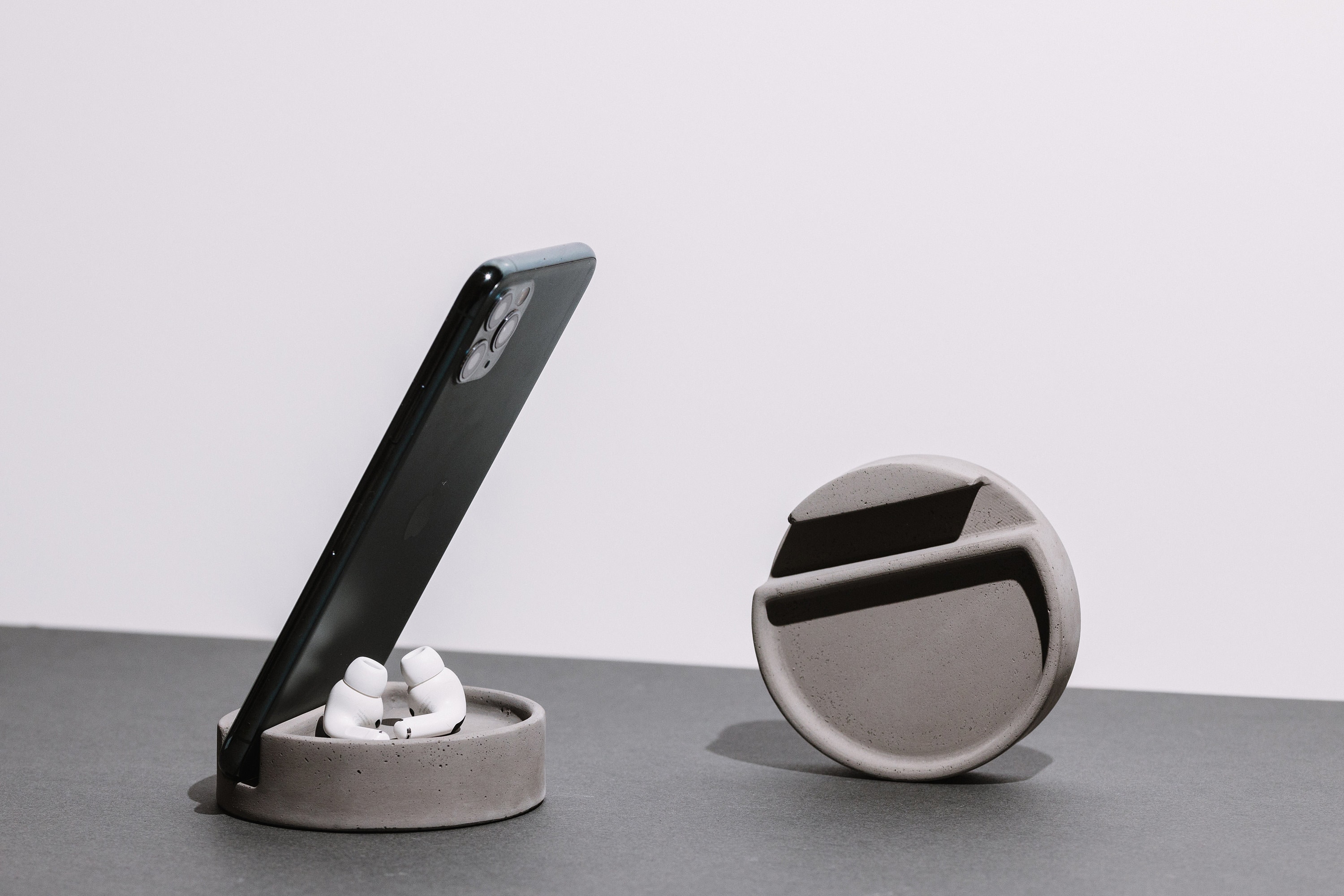 Concrete Phone Holder Horizontal / Vertical Phone Stand | Etsy