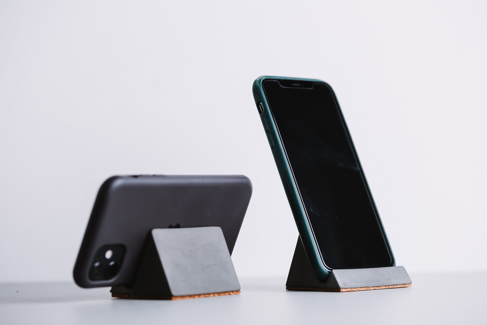 Concrete Phone Stand: Jesmonite Desk Accessory, Horizontal Vertical ...