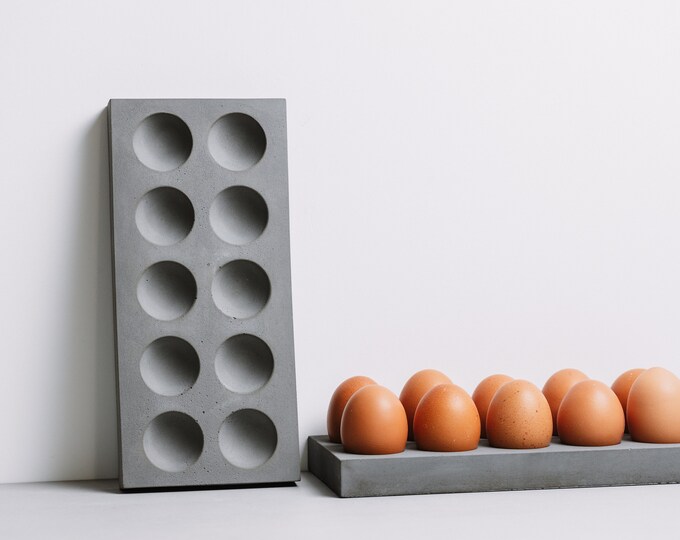 Concrete Egg Tray Cement Egg Holder Egg Display Modern - Etsy
