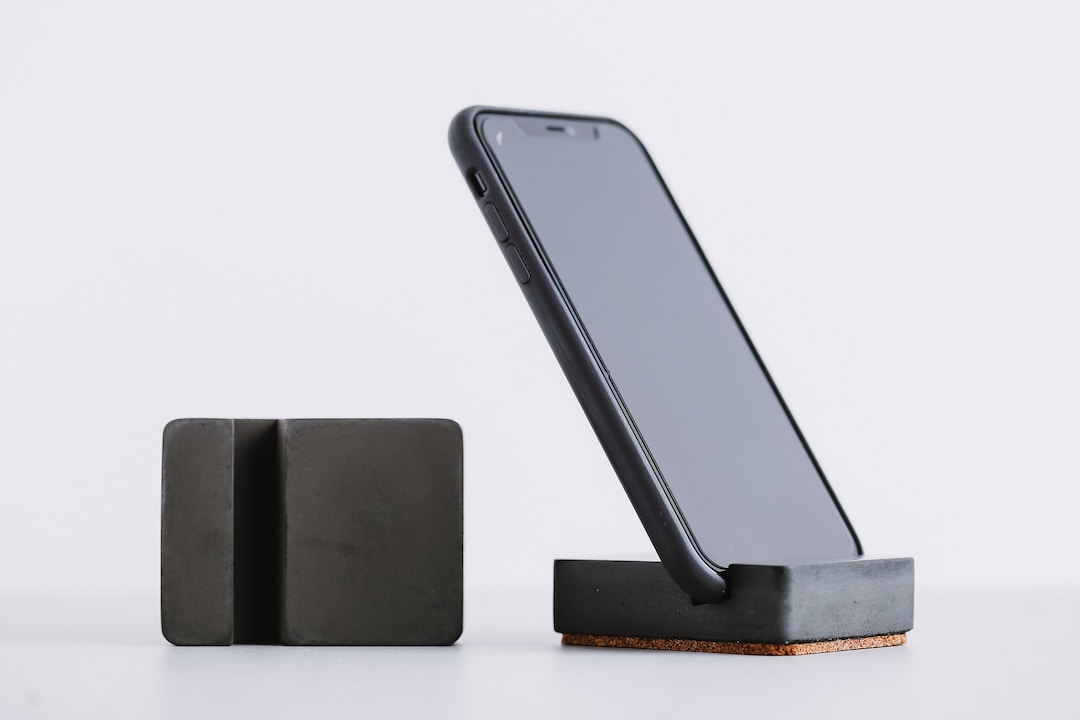 Minimalist Concrete Phone Stand | Modern Grey Desk Organizer ...