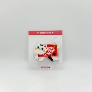 Kitcat Binder Clip | Kawaii Acrylic Clips | Cute Office Stationery ...