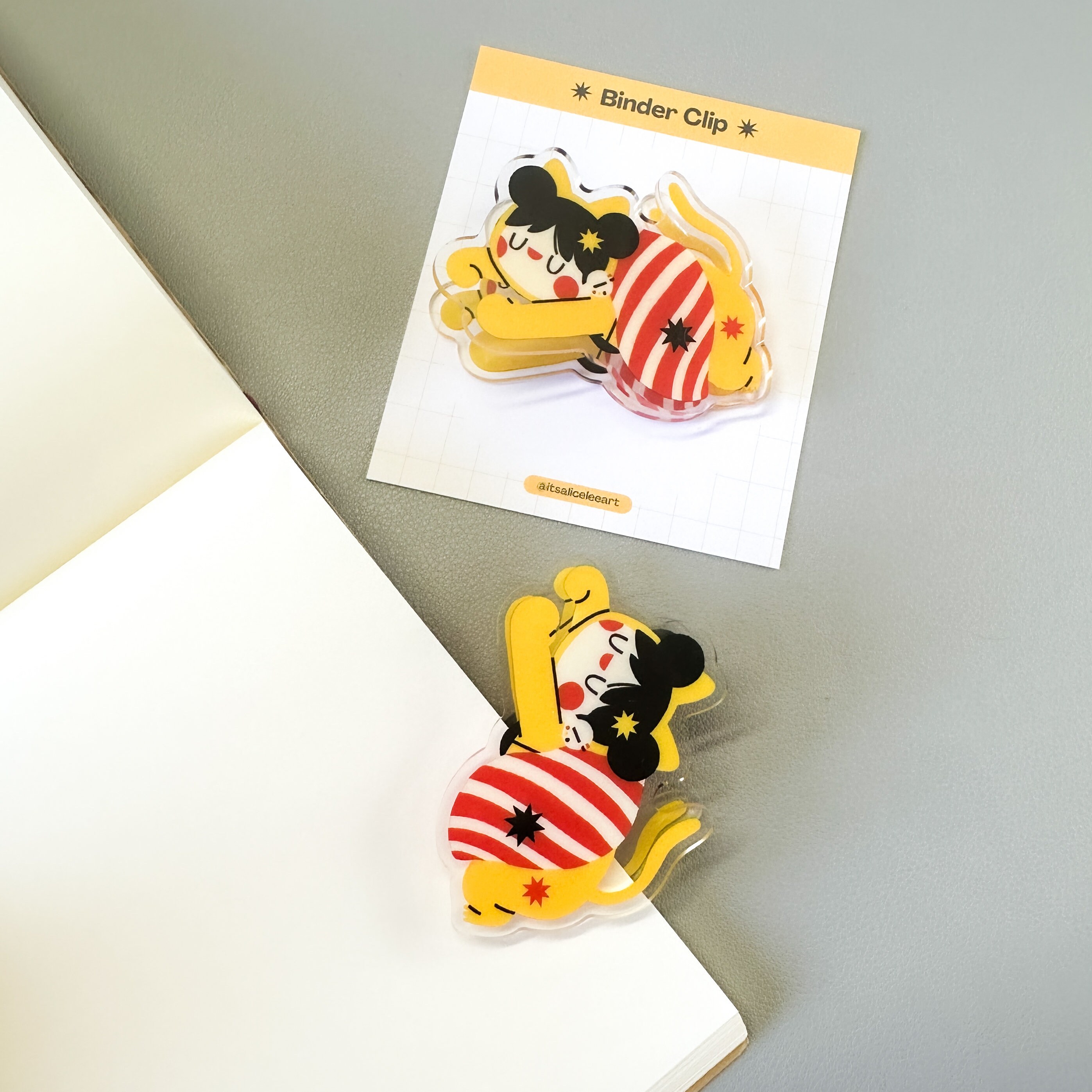 Sushi Cat Binder Clip | Kawaii Food Acrylic Clips | Cute Office ...