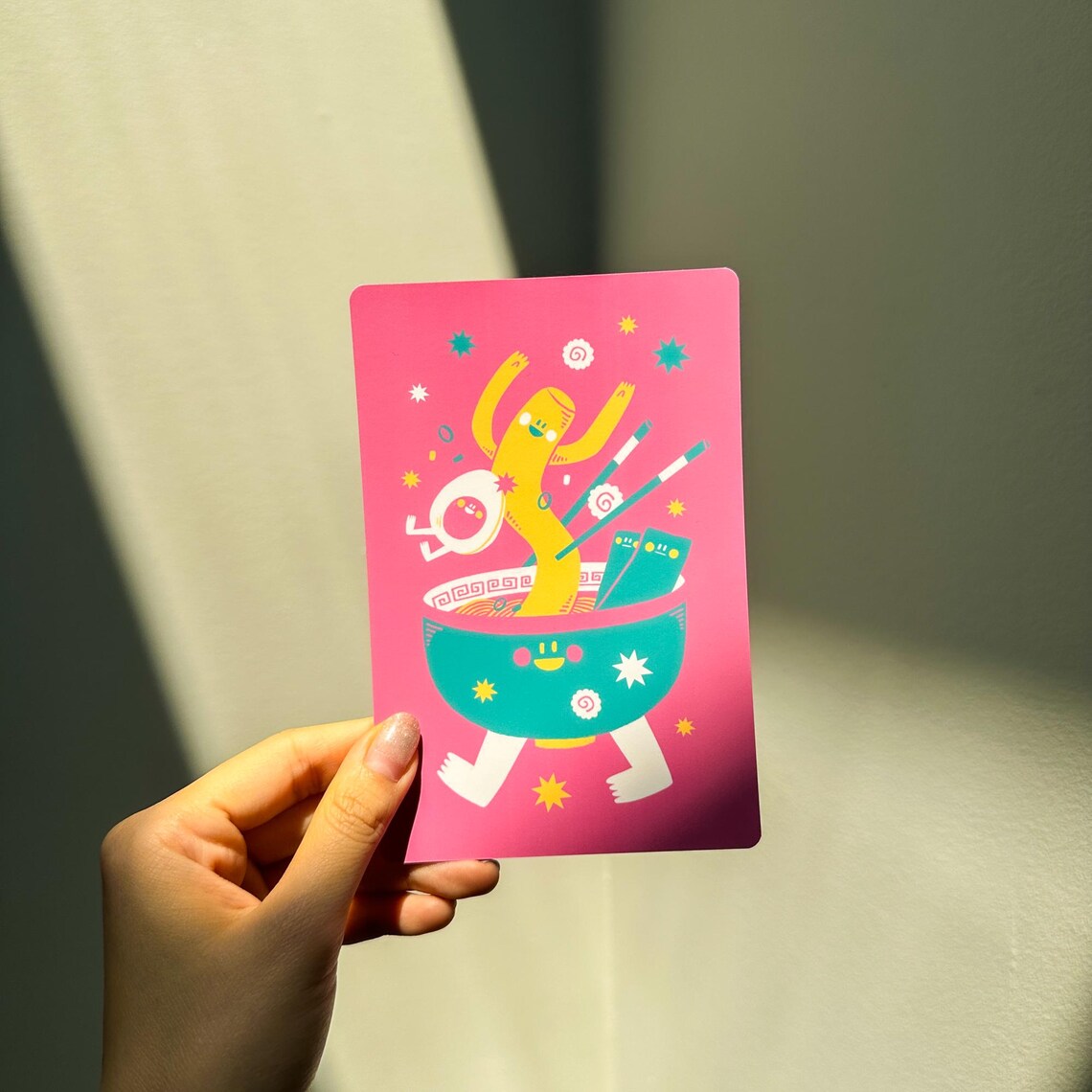 Ramen Party - Premium Postcard - Kawaii Cute Food Postcard - Etsy