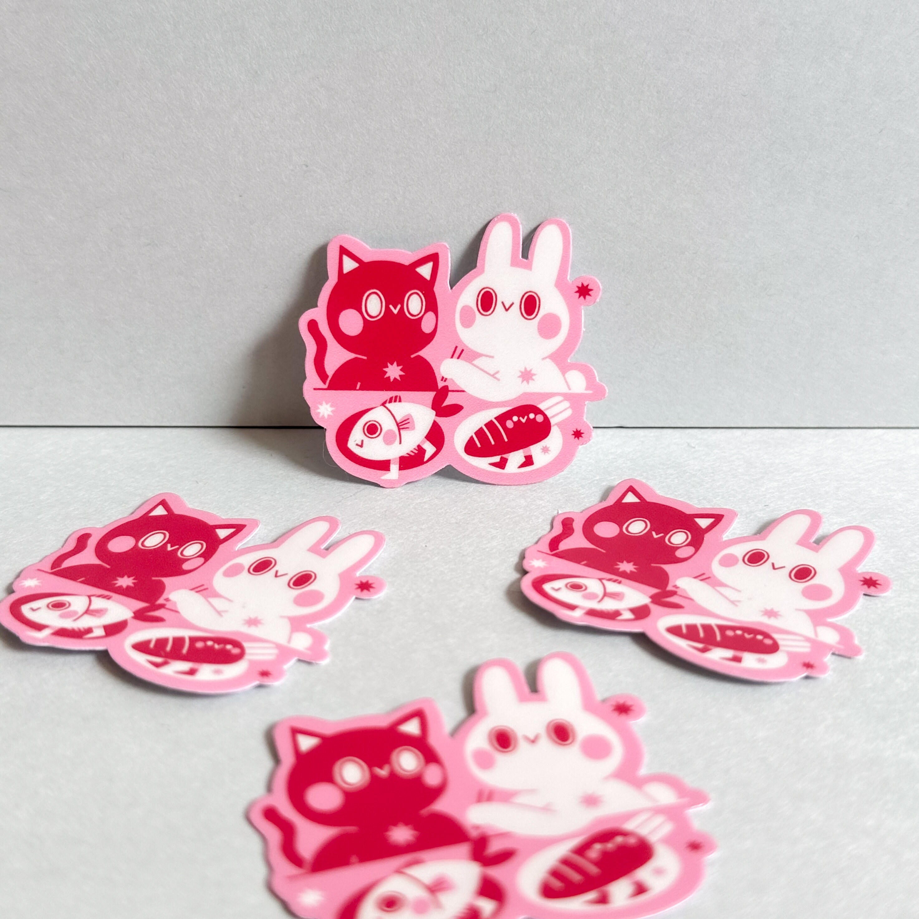 CNY Dinner Die Cut Stickers Kawaii Animal Decals - Etsy