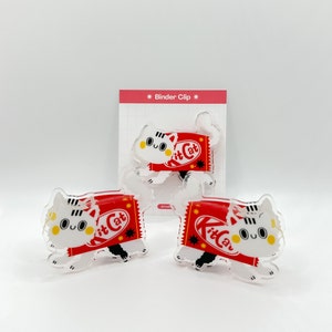 Kitcat Binder Clip | Kawaii Acrylic Clips | Cute Office Stationery ...