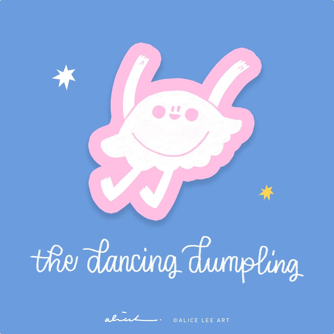 Dancing Dumpling - Die Cut Stickers - Kawaii Food Decals - Etsy