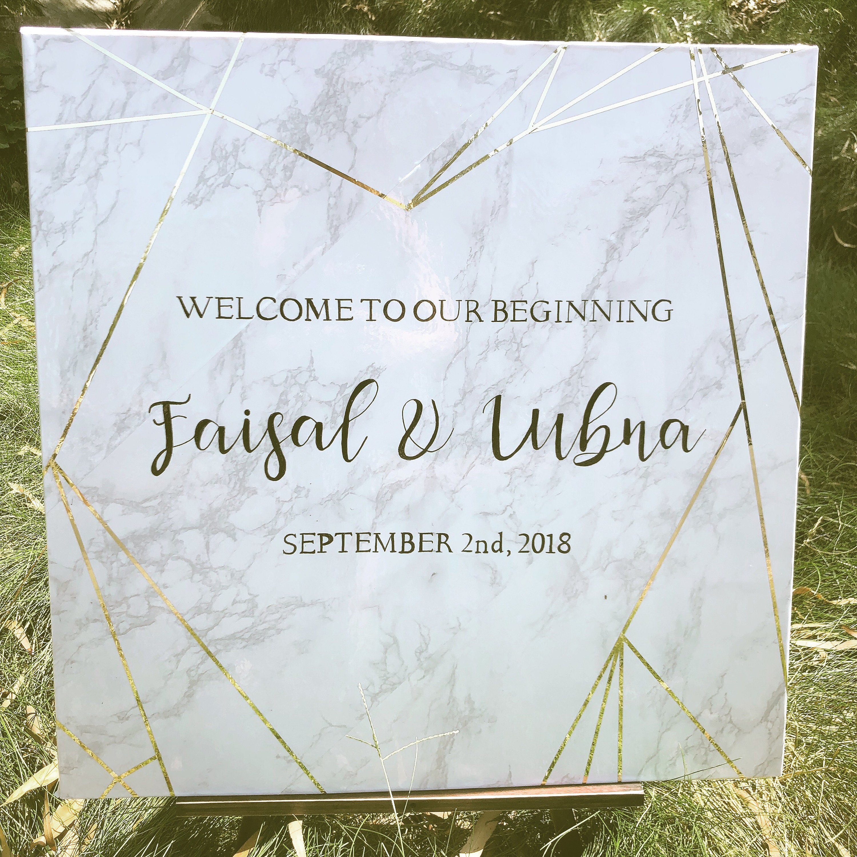 Marble/gold Made to Order Sign! - Etsy