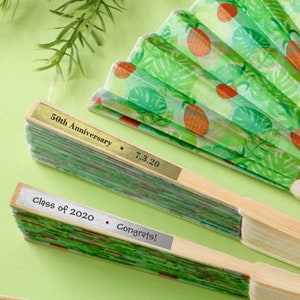 50-200 Personalized Metallics Pineapple Themed Fan Tropical - Etsy