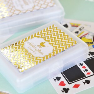 24-120 Personalized Metallic Foil Baby Themed Playing Cards, Baby ...