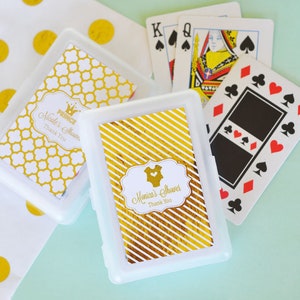 24-120 Personalized Metallic Foil Baby Themed Playing Cards, Baby ...