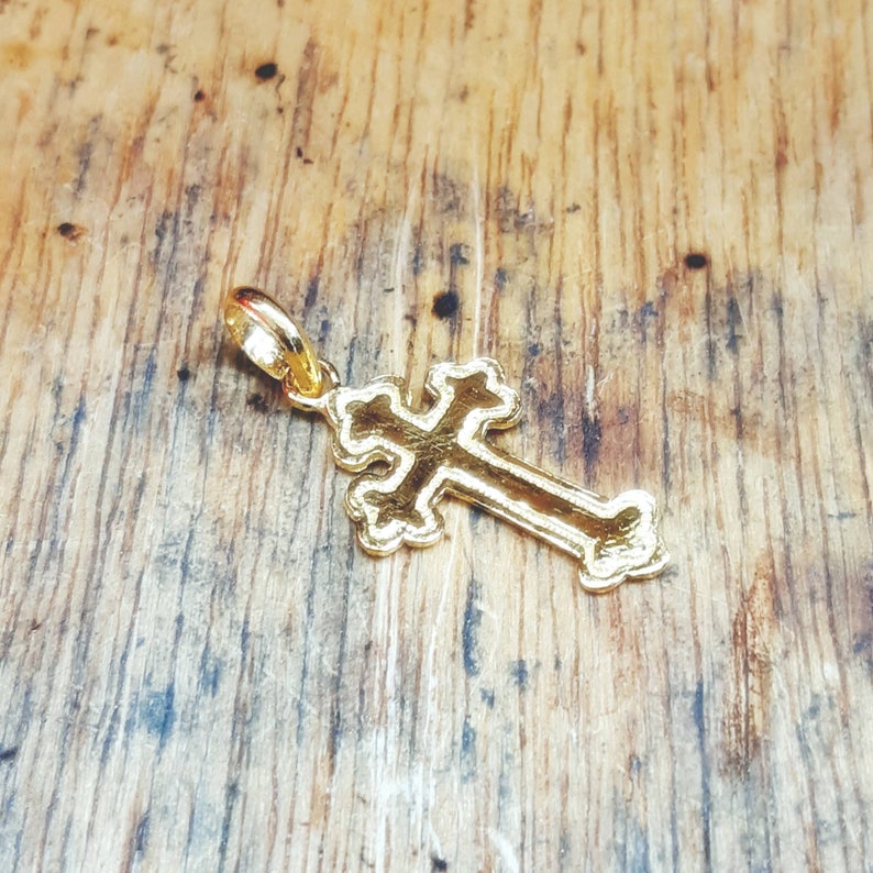 24k Solid Gold Cross Pendant B 999 Purity by Estherleejewel - Etsy