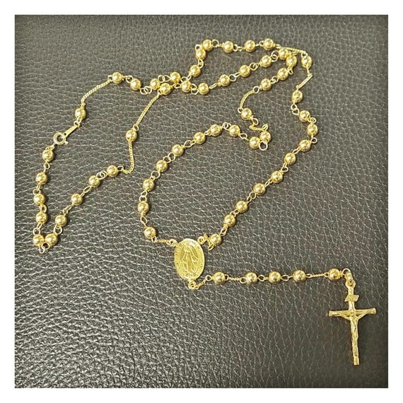 24 karat gold rosary store