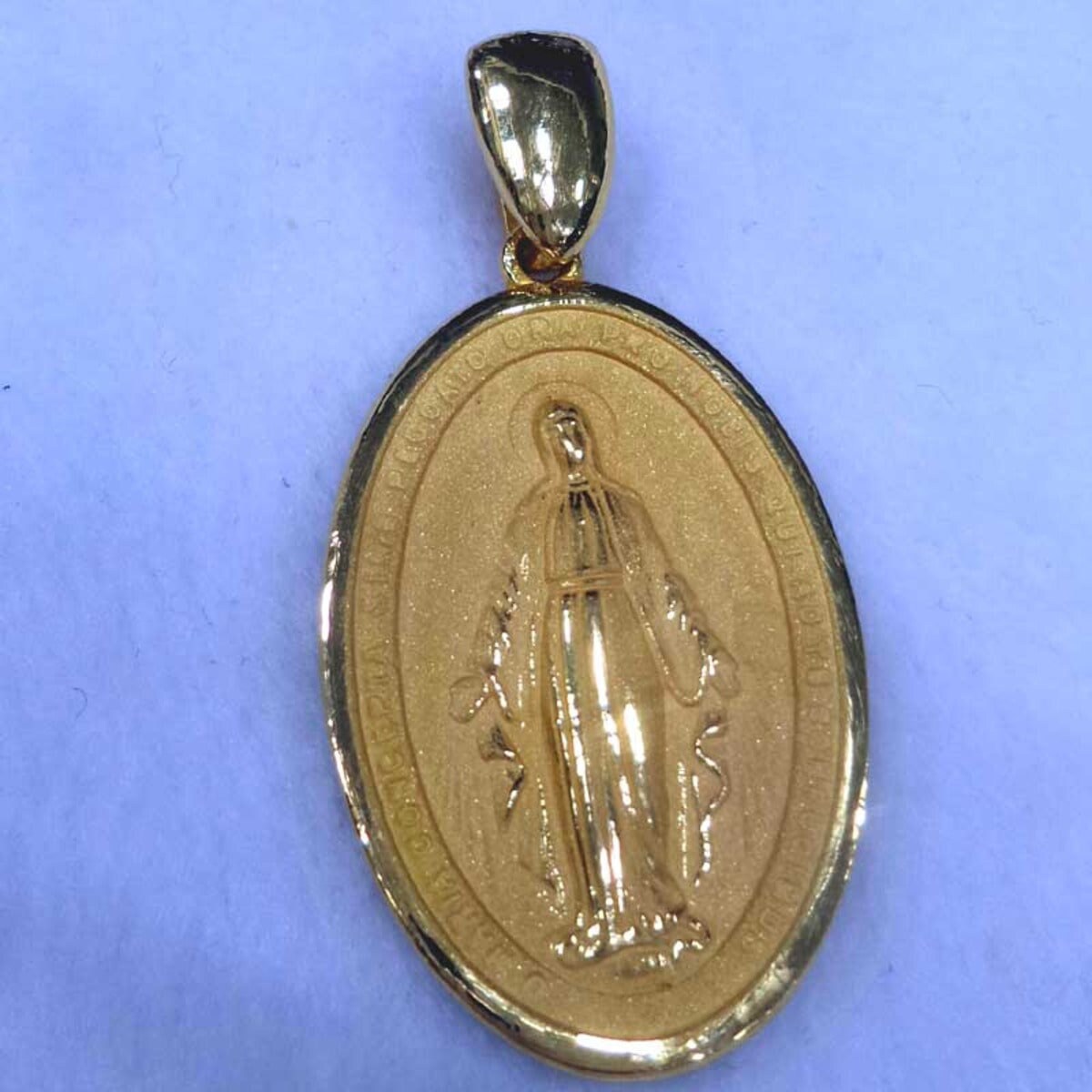 Big 24k Solid Gold Miraculous Medal Pendant by Estherleejewel - Etsy