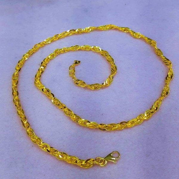 24k Gold Chain - Etsy