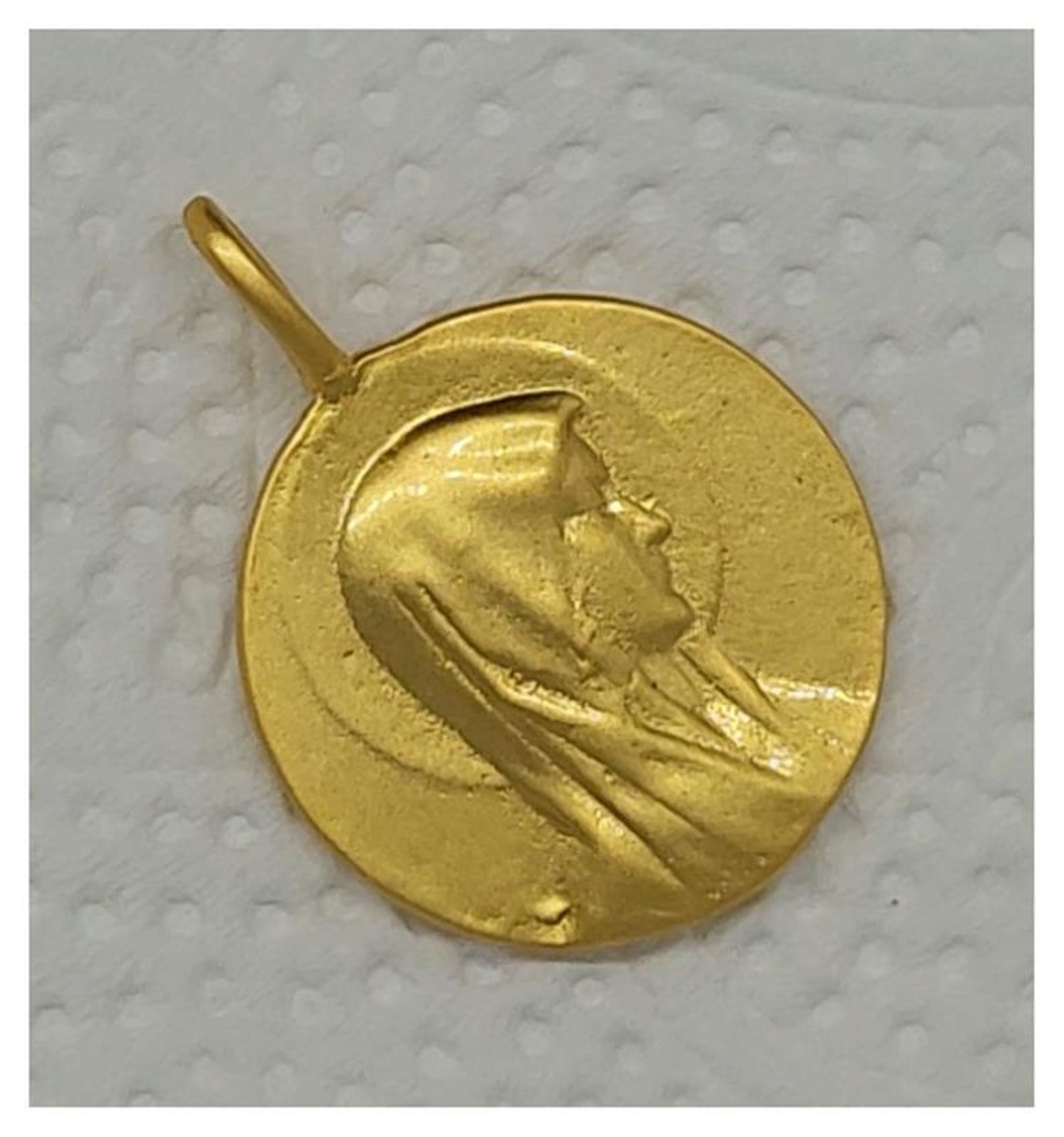 24k Solid Gold Mother Mary Pendant French Vintage 999 Purity by ...