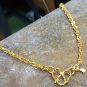 24k Solid Gold Curve Chain 23 Inch With M Clasp by Estherleejewel 20 ...