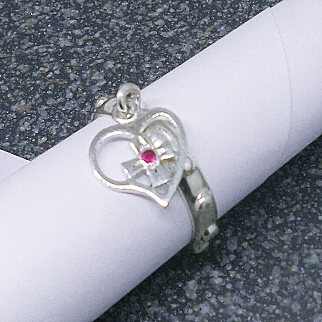 925 Silver and Gold Catholic Rosary Ring Heart Rosary by Estherleejewel ...