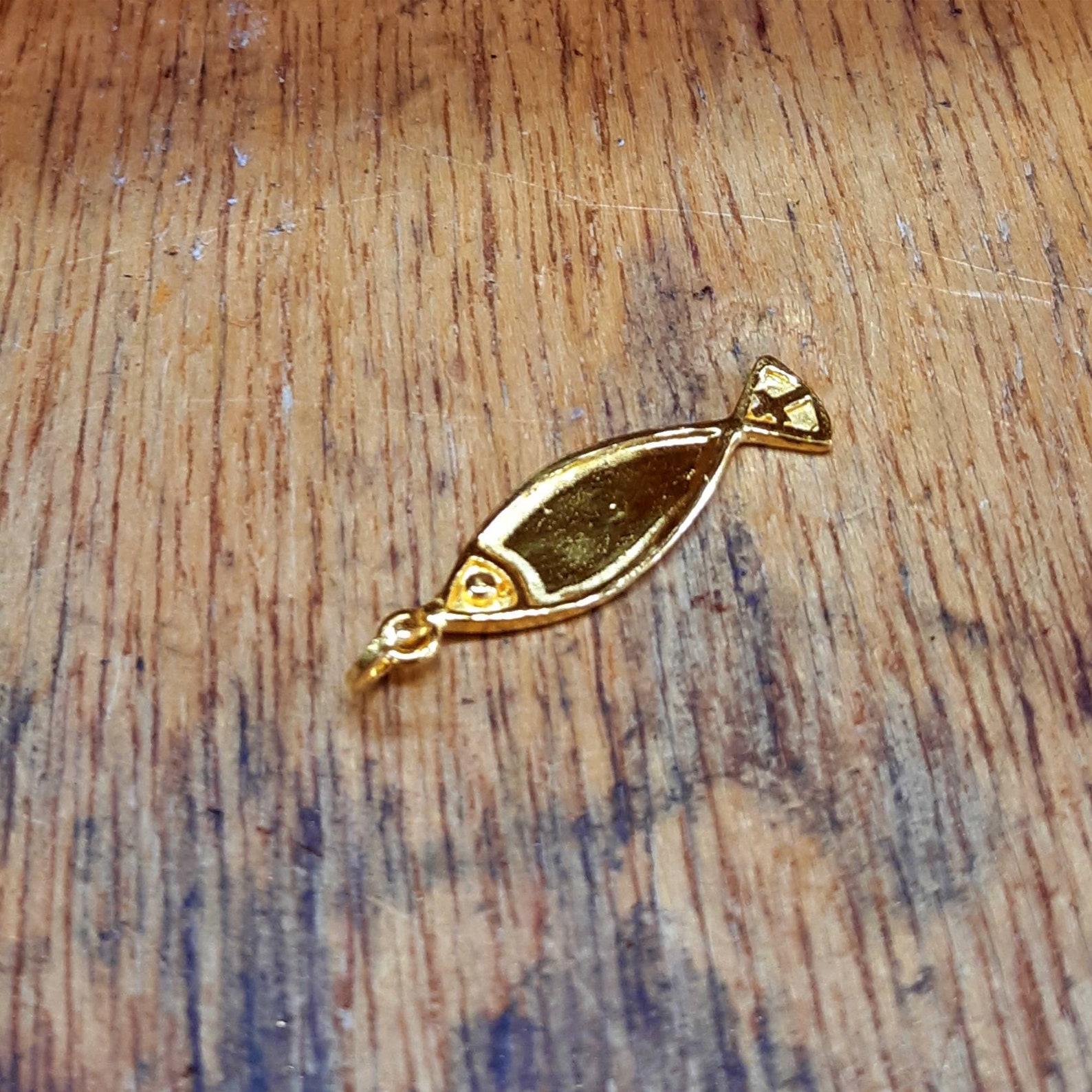 24k Solid Gold Ichthus Christian Fish Pendant 999 Free - Etsy