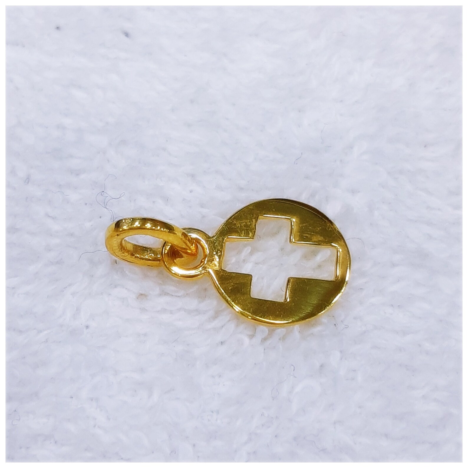 24k Solid Gold 18k Gold Cross Pendant II Dainty Pure Gold - Etsy