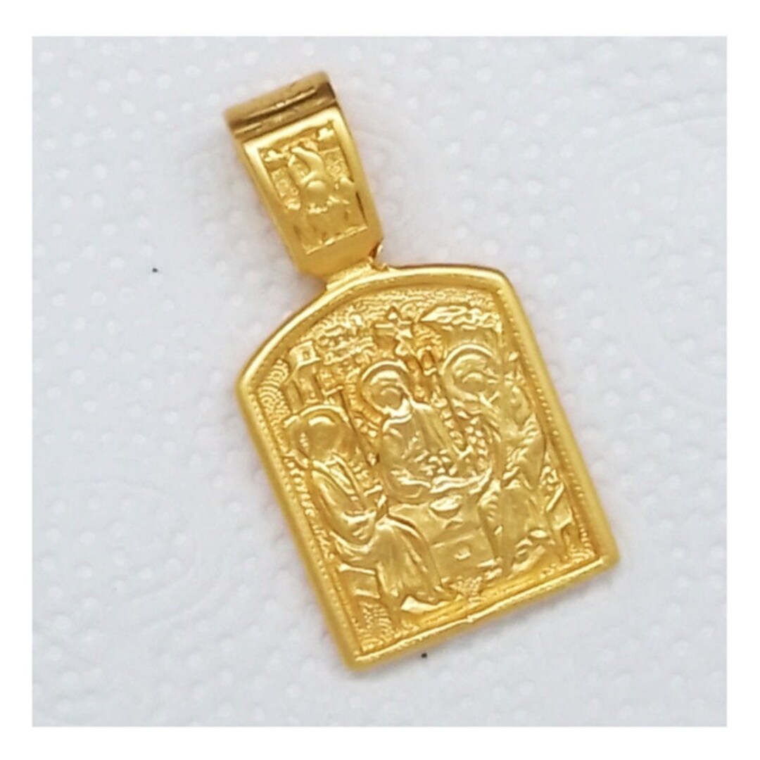 24k Solid Gold Trinity Cross Pendant 999 Purity by Estherleejewel ...
