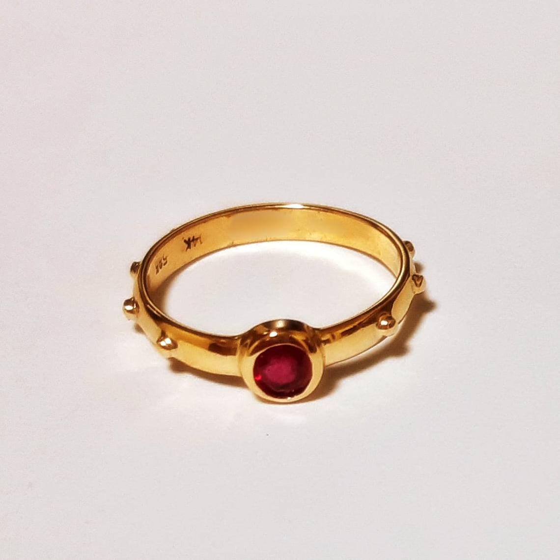 0.1ct Natural White Diamond Rosary Ring 14k/18k Gold Rr108 - Etsy