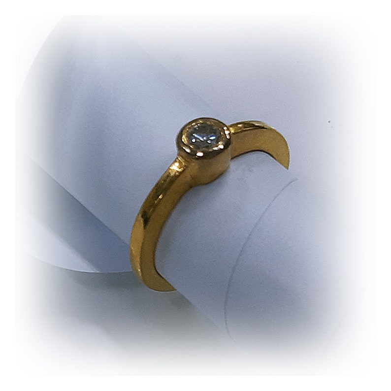 24k Solid Gold Natural Diamond Ring 0.5 Carat - Etsy