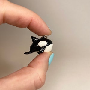 Miniature Orca Whale Keychain or Charm for Bag or Purse - Etsy