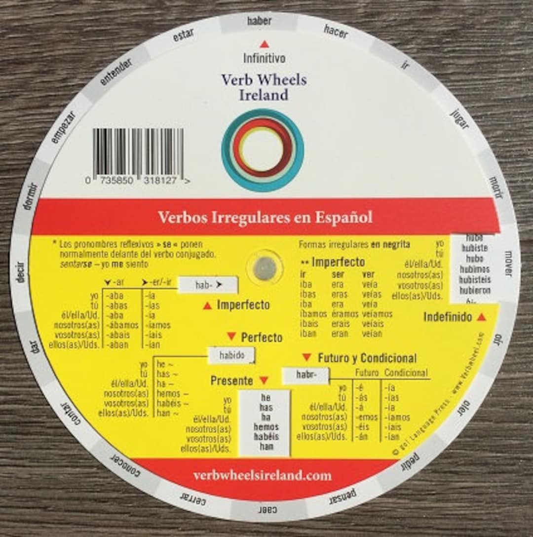 Spanish Pocket Verb Wheel - Etsy