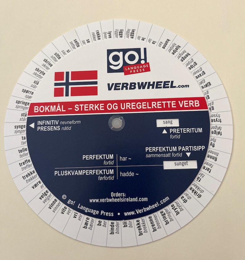 Norwegian Irregular Verb Wheel/ Bokmål- Steele Og Uregelrette Verb - Etsy