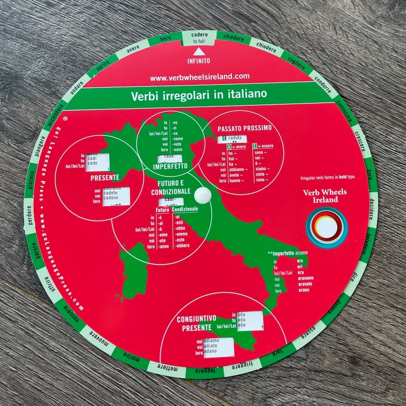 Italian Verb Wheel-english & Italian Bilingual - Etsy UK