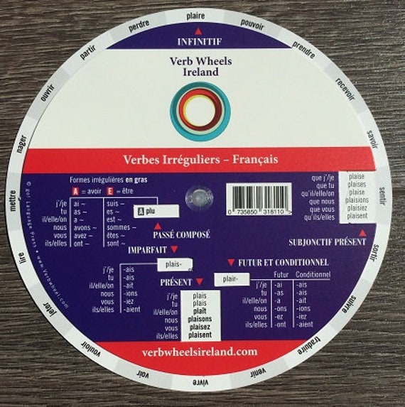 French Verb Wheel - Etsy