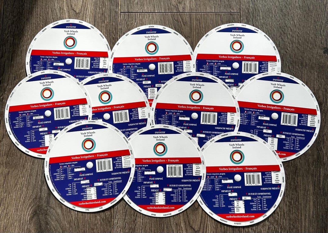 French Verb Wheel- 10 Pack - Etsy