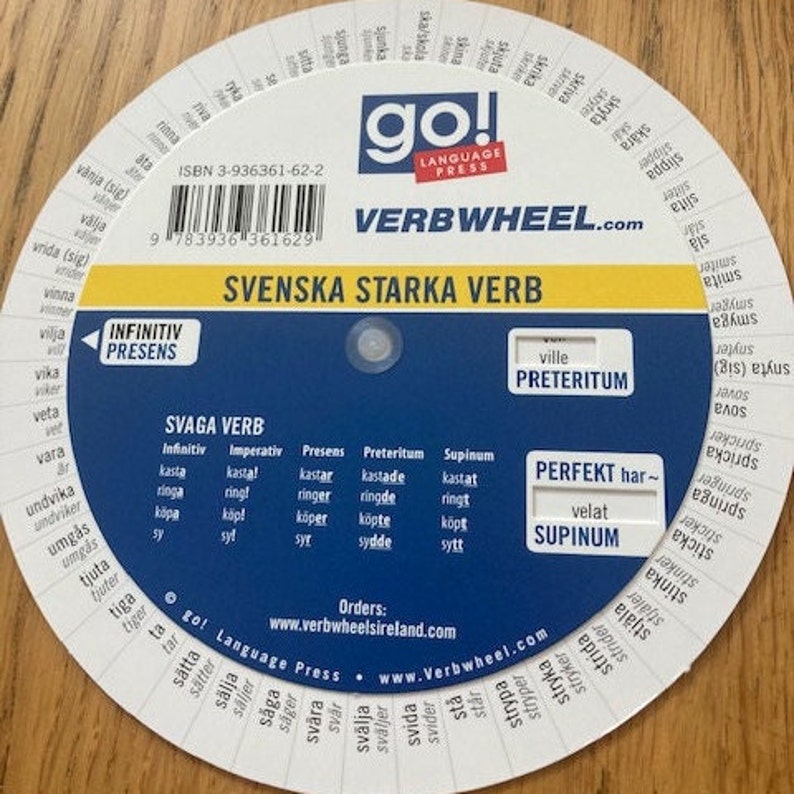 Swedish Irregular Verb Wheel/ Svenska Starka Verb - Etsy