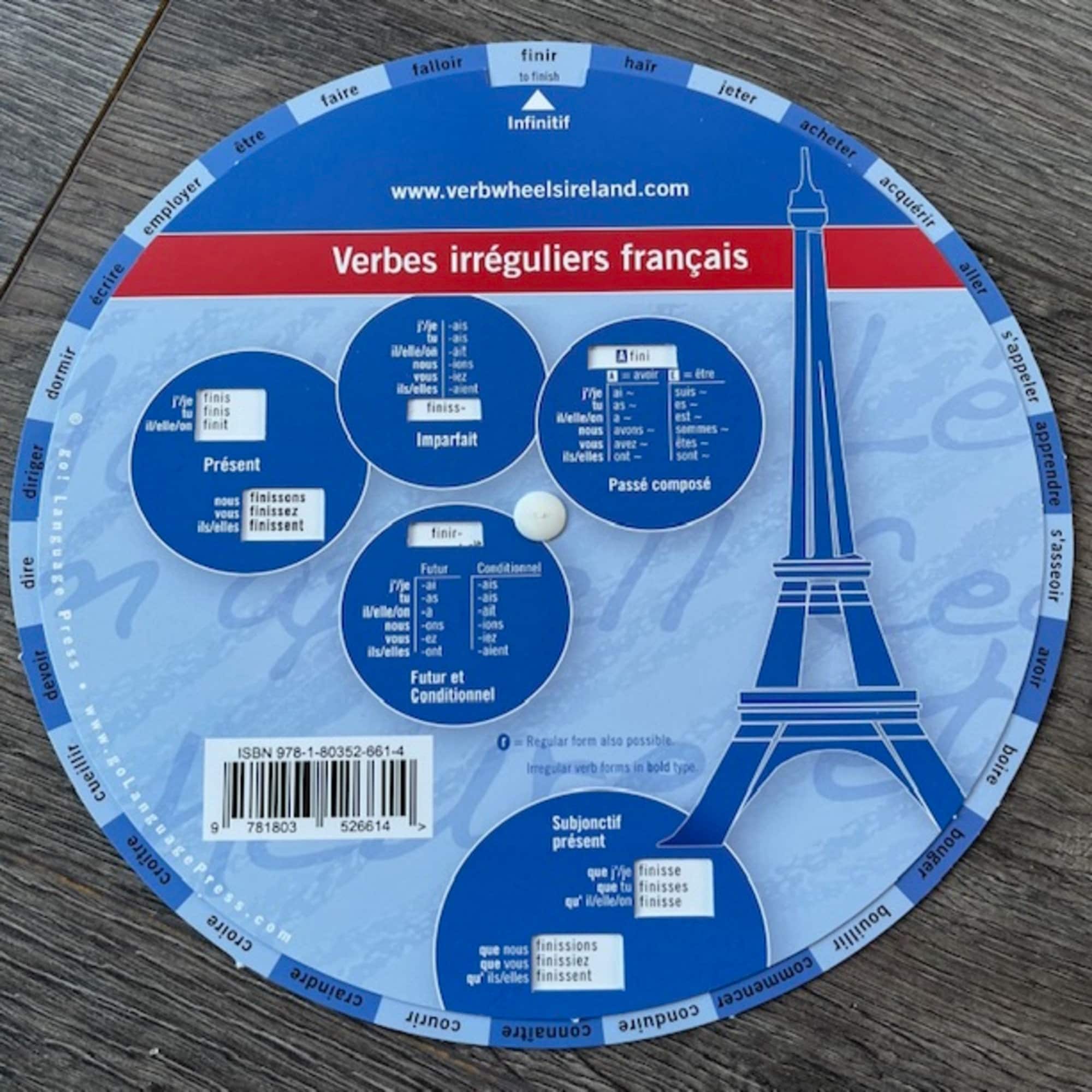 French Irregular Verb Wheel - Etsy