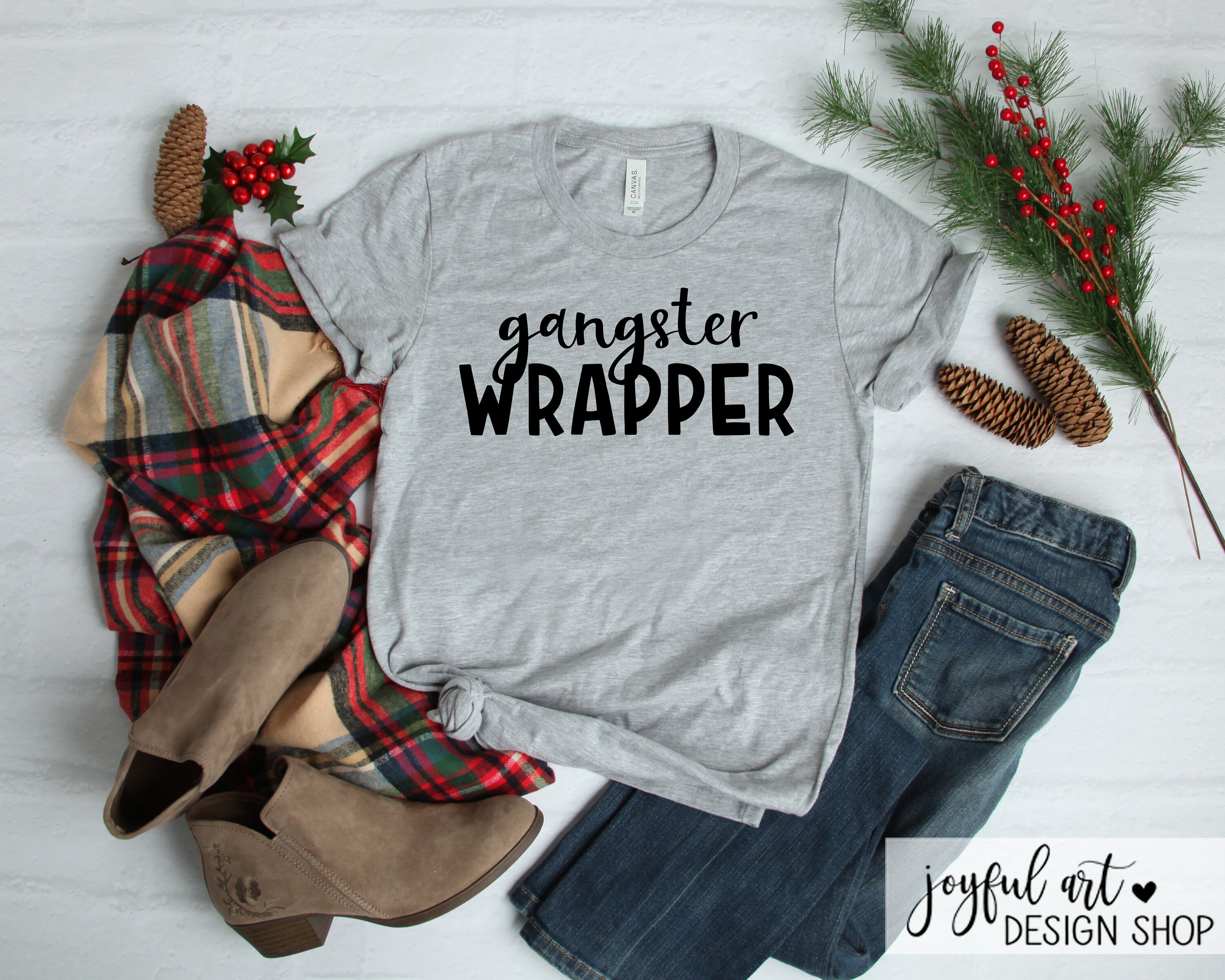 Gangster Wrapper Shirt. Christmas Shirt. Funny Christmas - Etsy