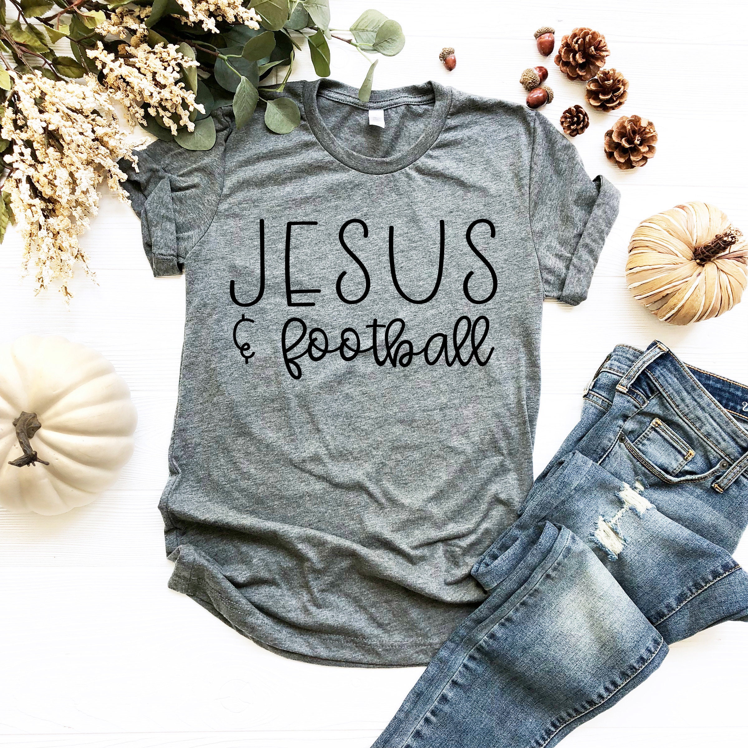 Jesus and Football Shirt. Football Graphic Tee. Sundays Are for ...