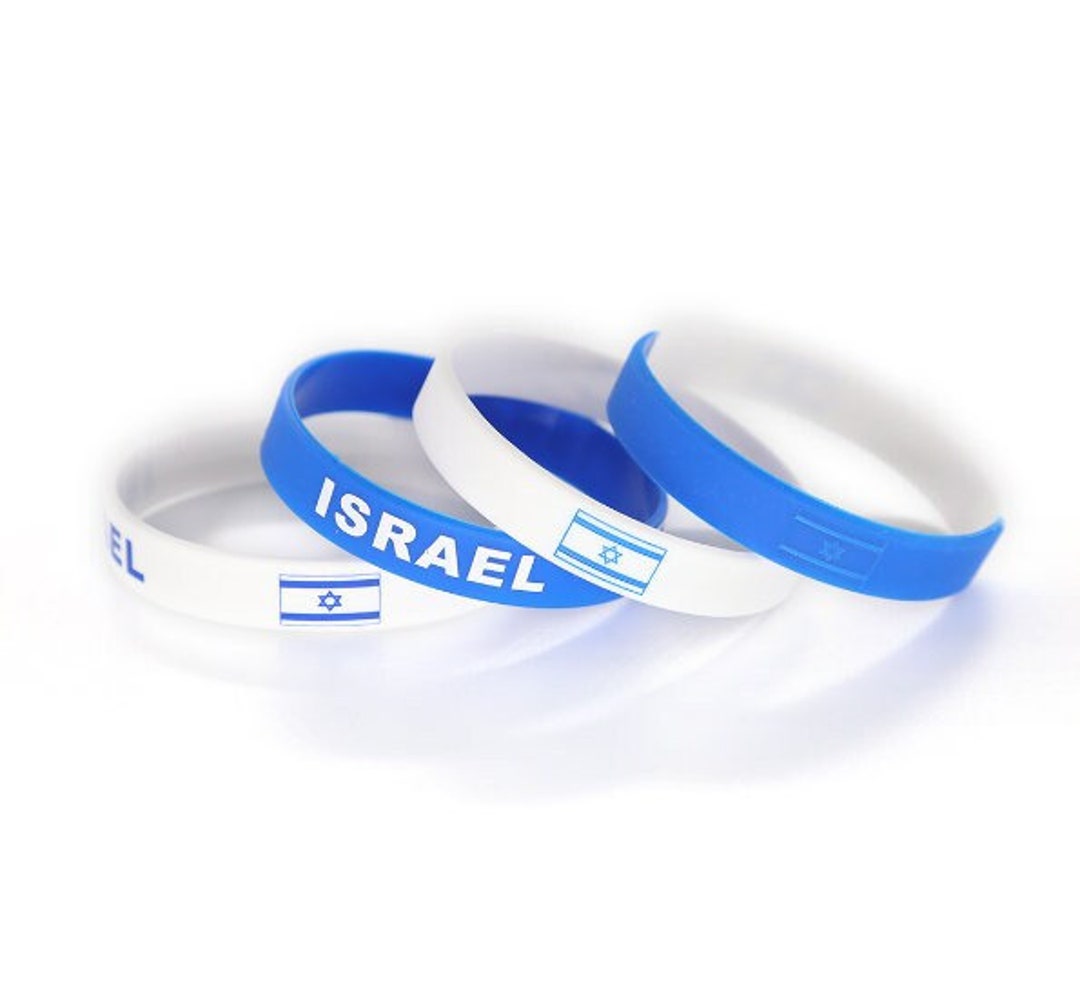 Jewish Bracelet Israel Bracelet Israel Flag Silicone Rubber - Etsy