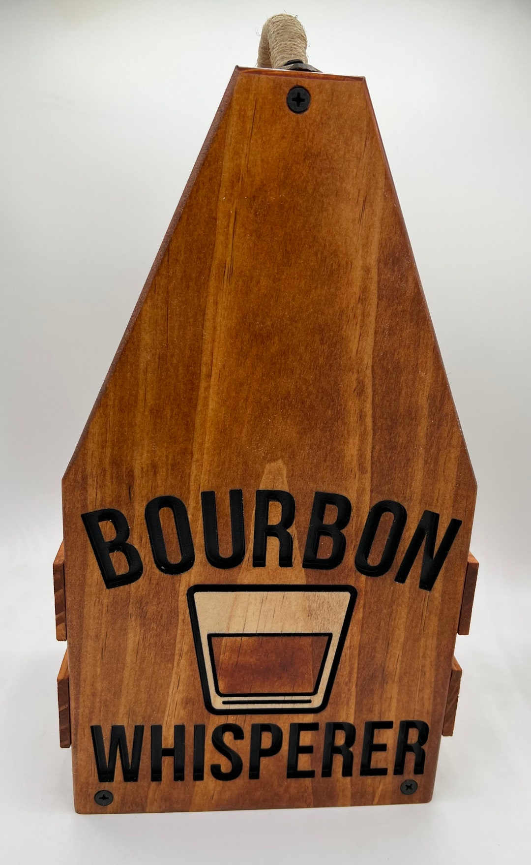 Wooden Bourbon Whisperer Booze - Liquor Carrier - Etsy