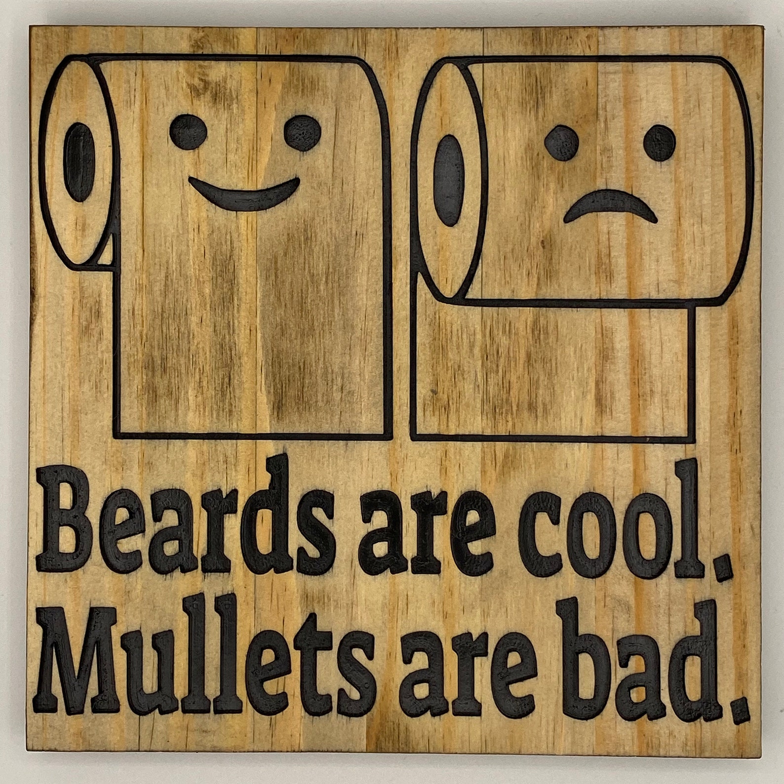 Beards Are Cool Mullets Are Not Ready to Hang Wooden Sign - Etsy