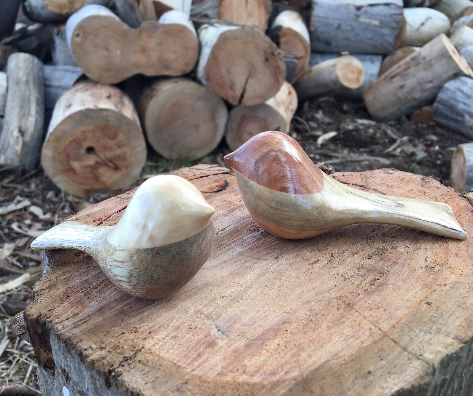 Hand Carved Wooden Comfort Birds - Etsy