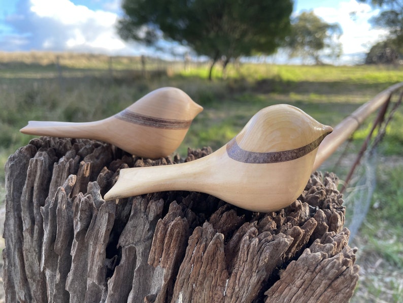 Hand Carved Wooden Comfort Birds - Etsy