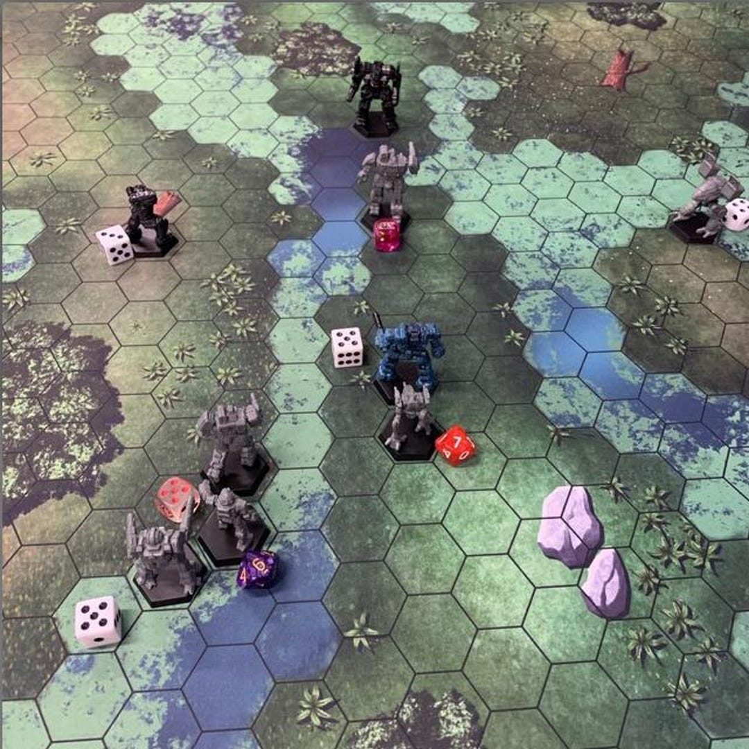 Heroscape Swampland Play Mat / Gripmat With 1.75"/45mm Hexes Multiple ...