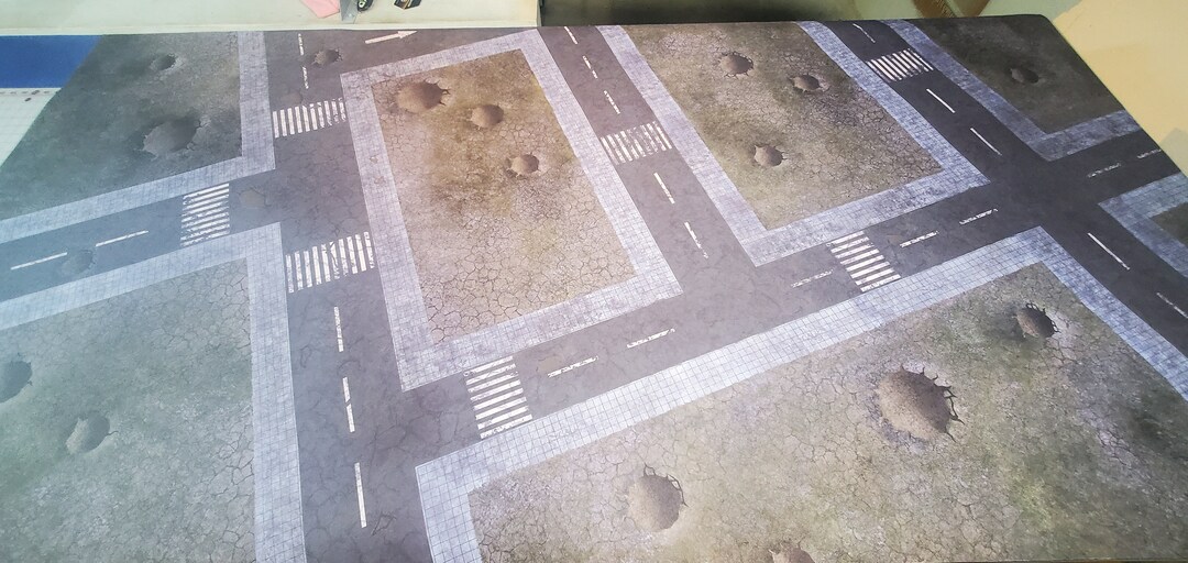 Ruined City Battlefield Play Mat / Gripmat Multiple Sizes Perfect for ...